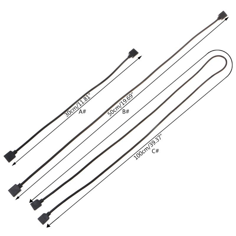 Play 12V 4Pin AURA RGB Extension Adapter Cable Motherboard to RGB ...