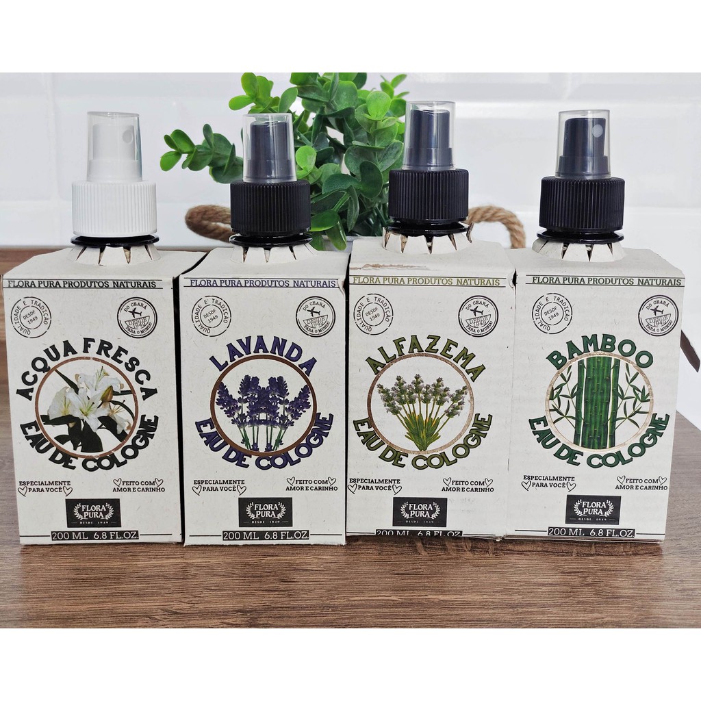 Perfume Colônias Flora Pura 200ml (lavanda, bamboo, acqua fresca ou ...