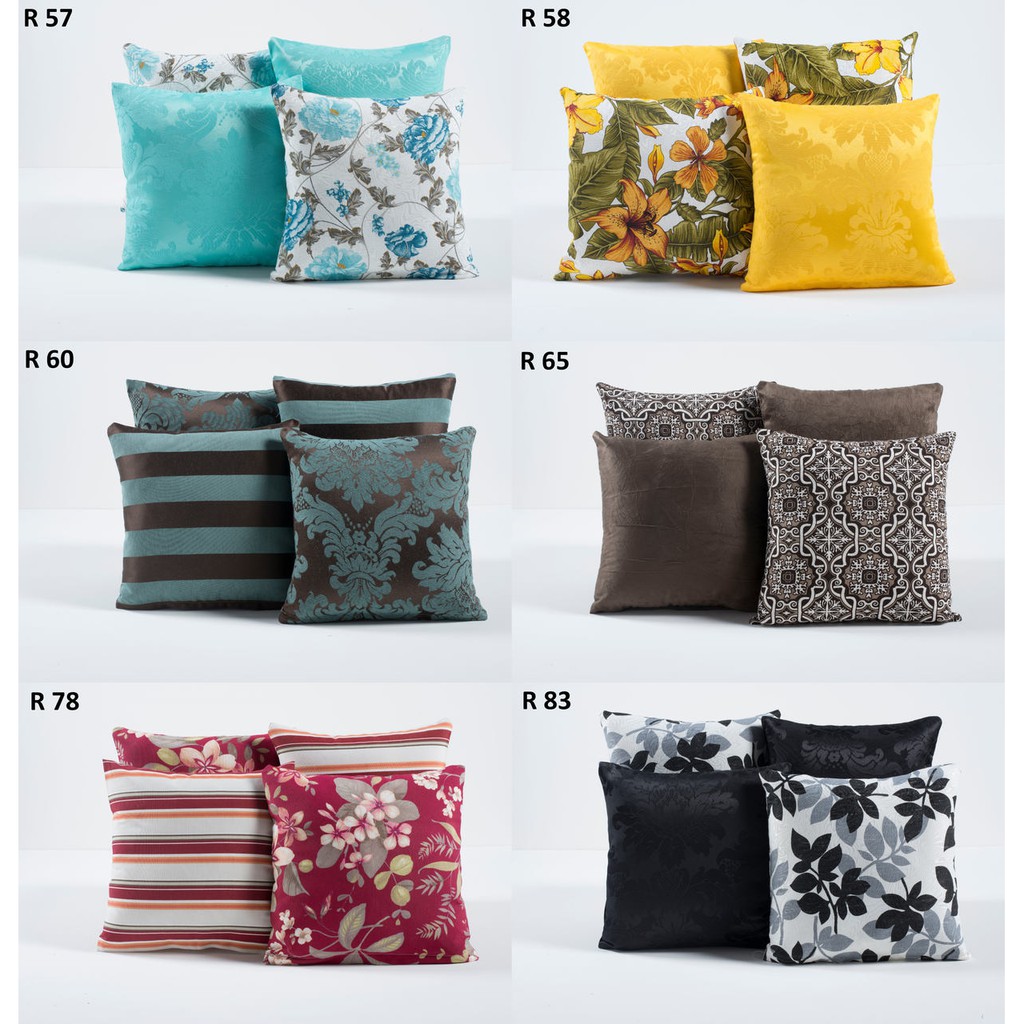 Kit 4/5 Almofadas Decorativas Para Sala Cheias Jacquard/estampadas ...