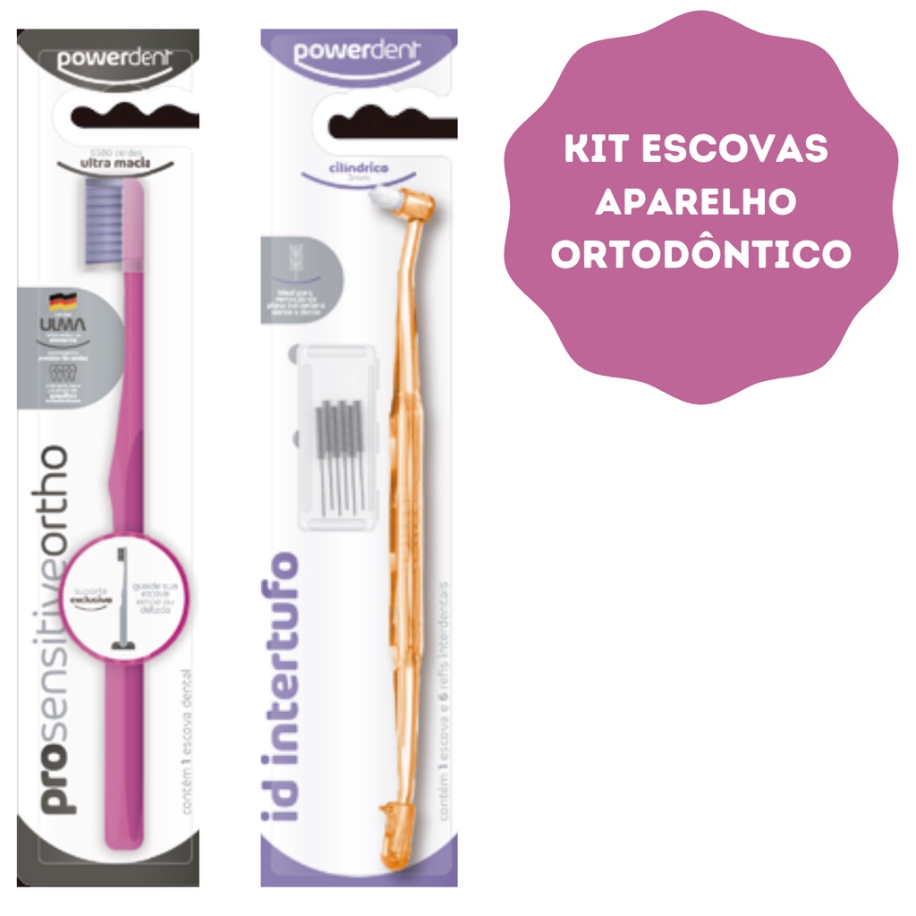 Kit Escova de dentes para aparelho ortodôntico escova interdental ...