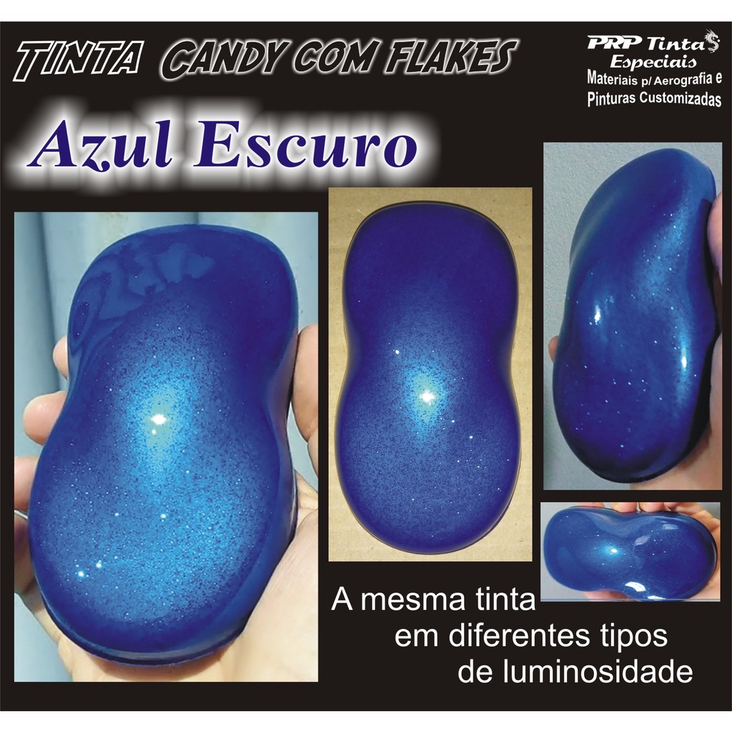 Tinta Candy azul escuro com flakes - blue kandy paint | Shopee Brasil