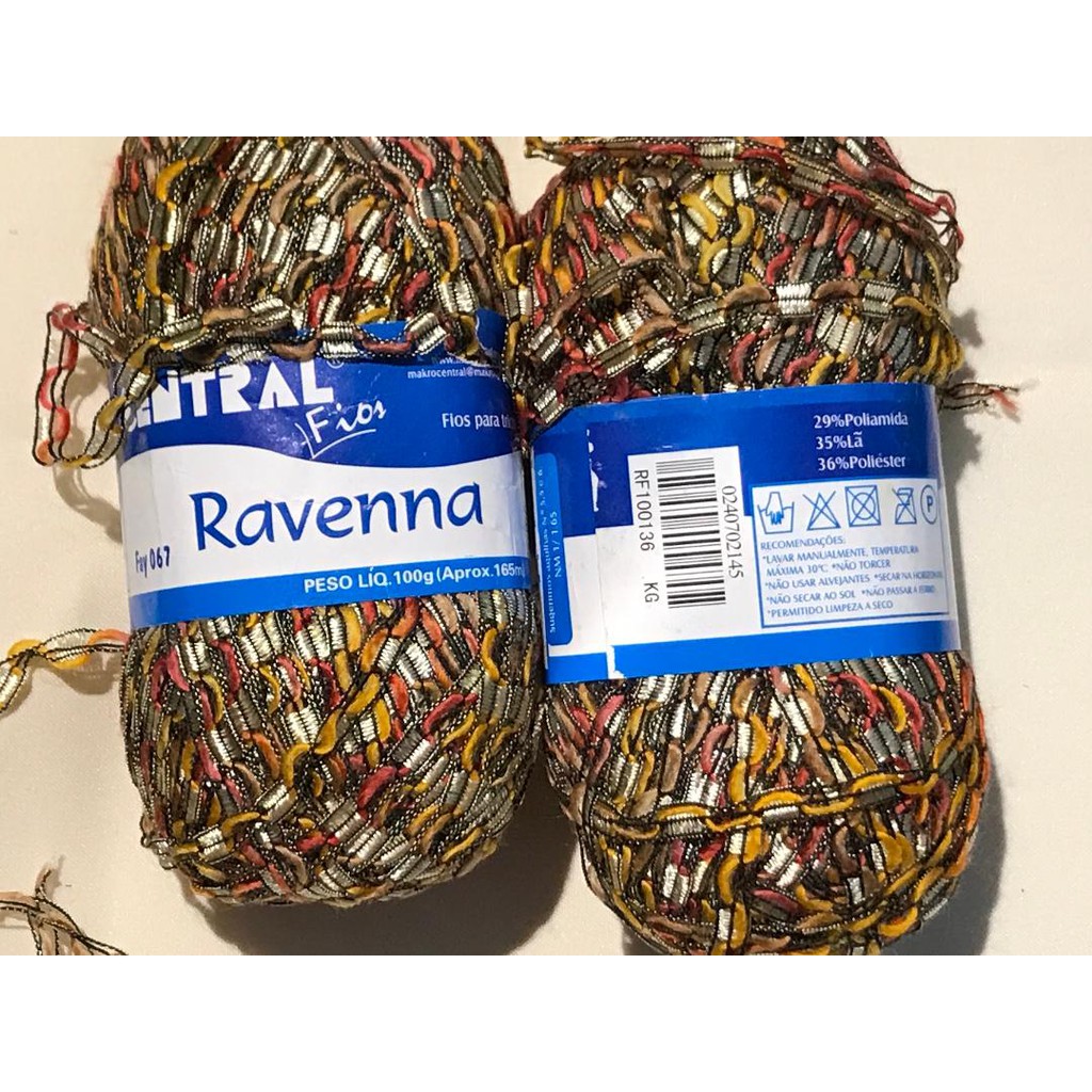 FIO RAVENNA - CENTRAL FIOS - NOVELO 100 GRAMAS | Shopee Brasil