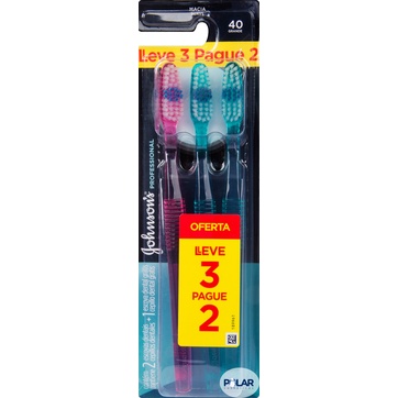 Escova Dental Johnson'S Reach Professional 40 Macia L3P2 | Shopee Brasil