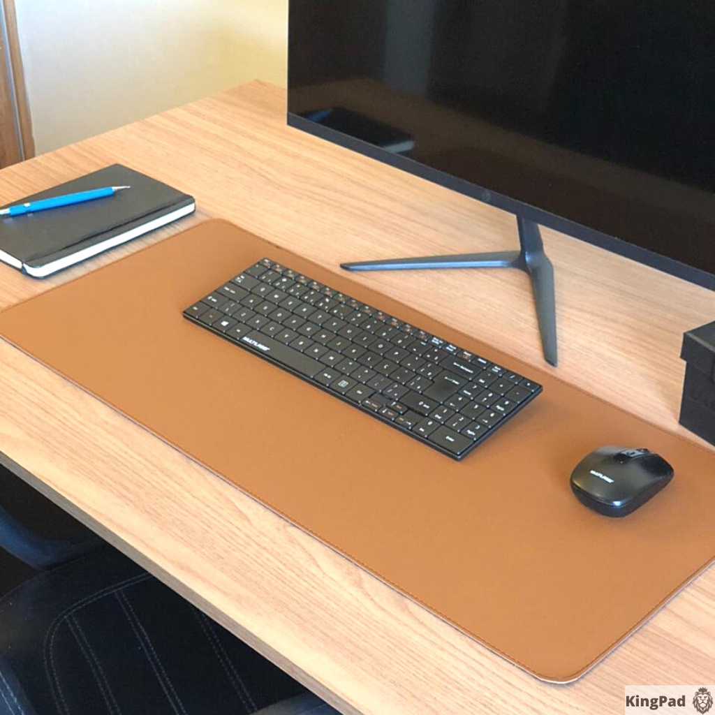 Mouse Pad Desk Pad Max L Couro Ecológico 70x30cm Design Minimalista ...