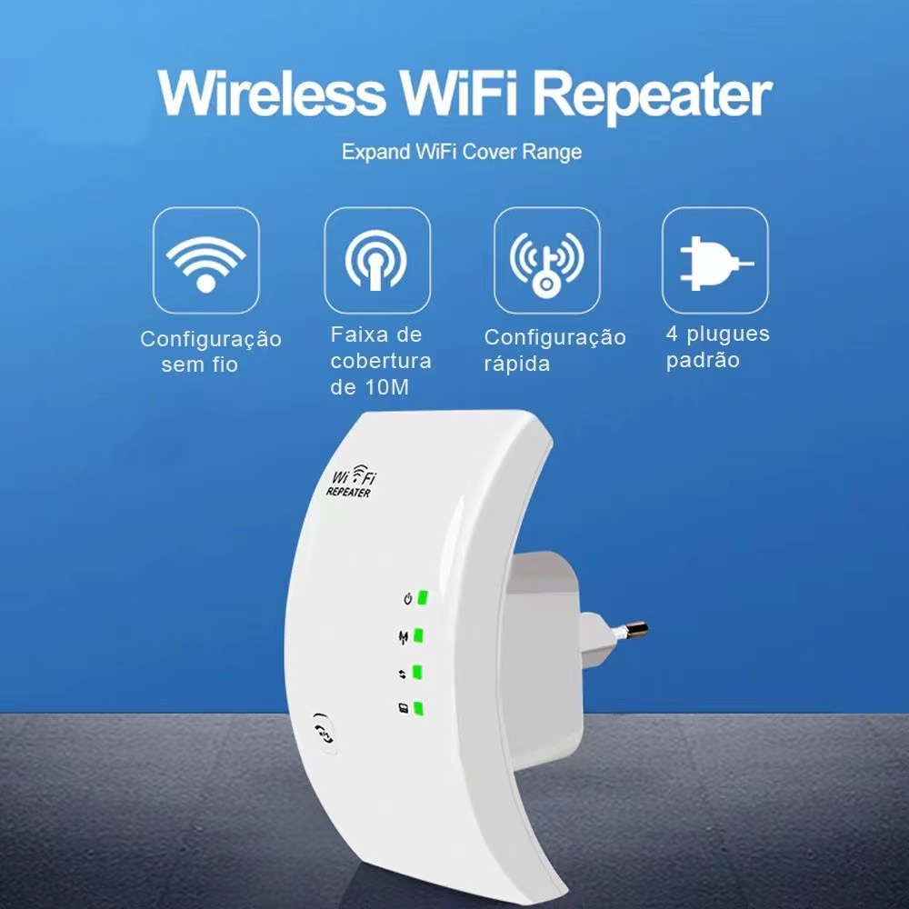 Wi-fi sem fio repetidor 300mbps wifi amplificador wi-fi extensor longo ...