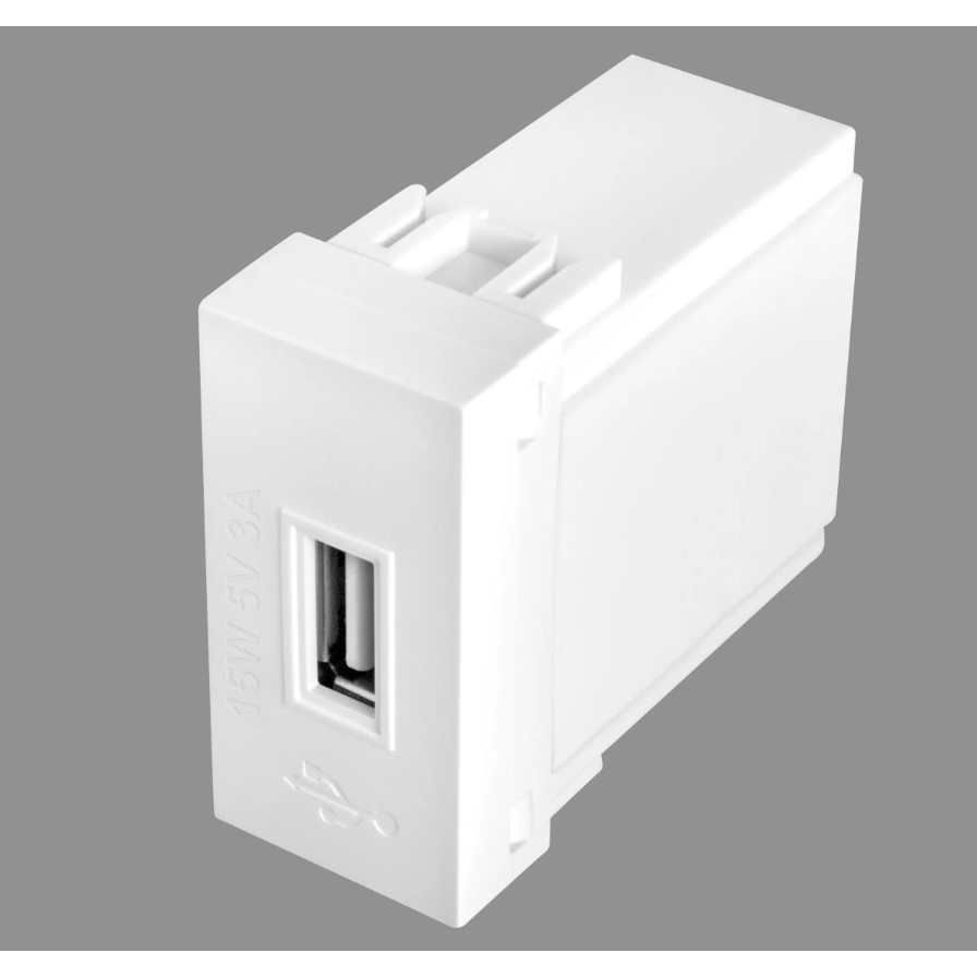 Módulo Tomada Usb Bivolt Modulare / Evidence e blanc + 15w 3a 5v Fame ...