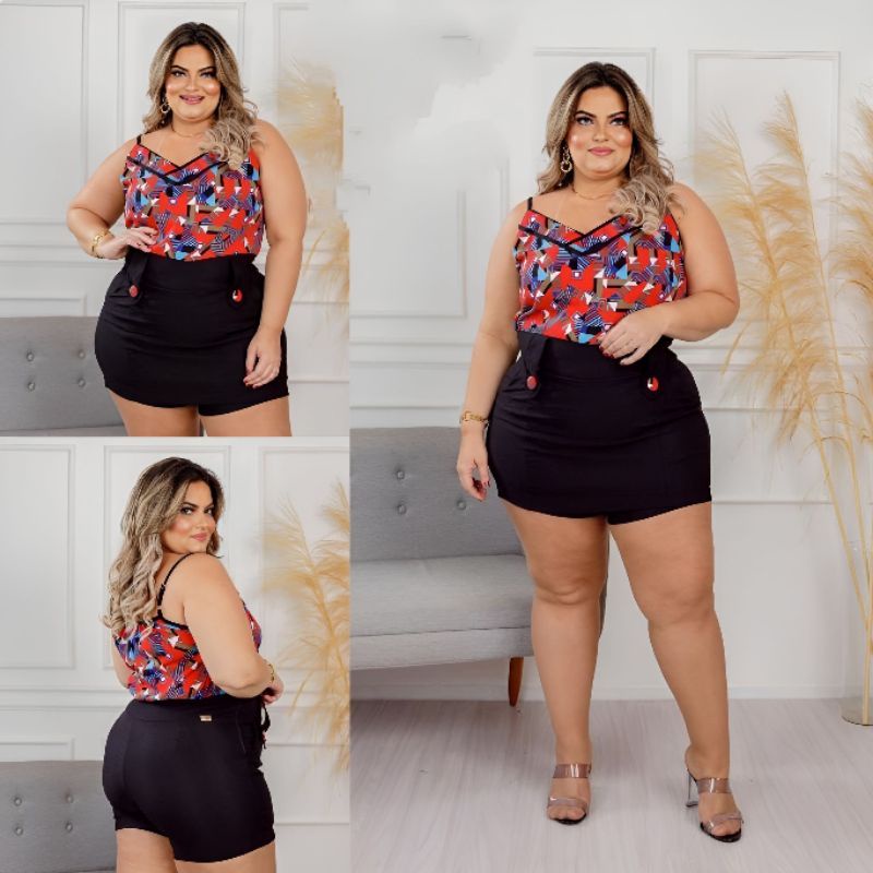 Conjunto feminino Plus Size | Shopee Brasil