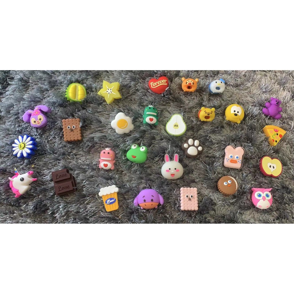 Protetor de Cabo Carregador USB Para Celular Desenho Fofo \ | Shopee Brasil