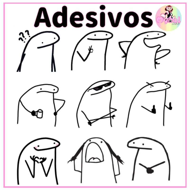 12 ADESIVOS flork meme resistente a água boneco desenho figurinhas ...