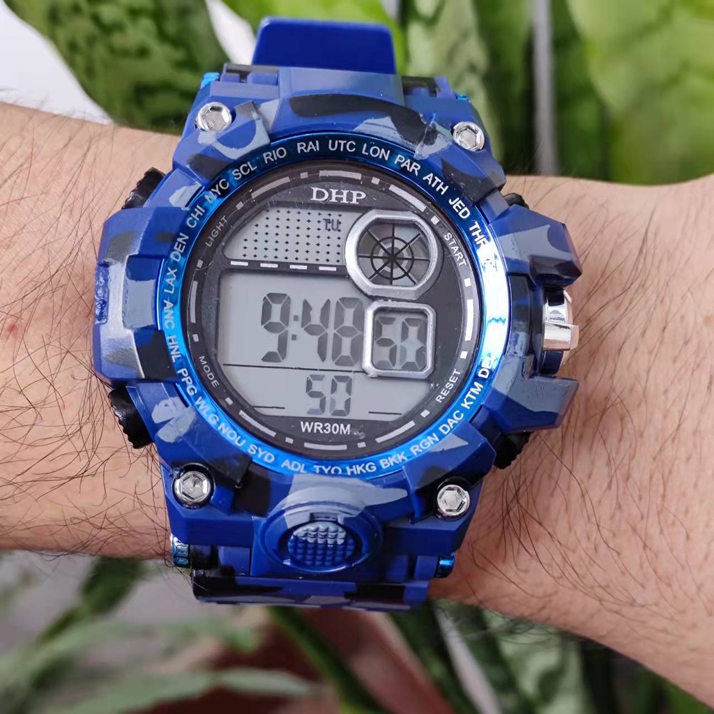 DHP Relógio Eletrônico à prova d'água Masculino Smael Militar Função De ...