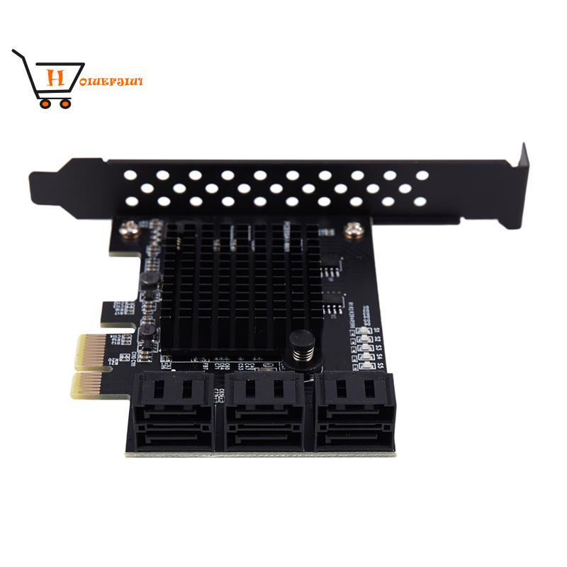 For Marvell 88Se9215 Chip 6 Ports Sata 3.0 To Pcie Expansion Card Pci ...