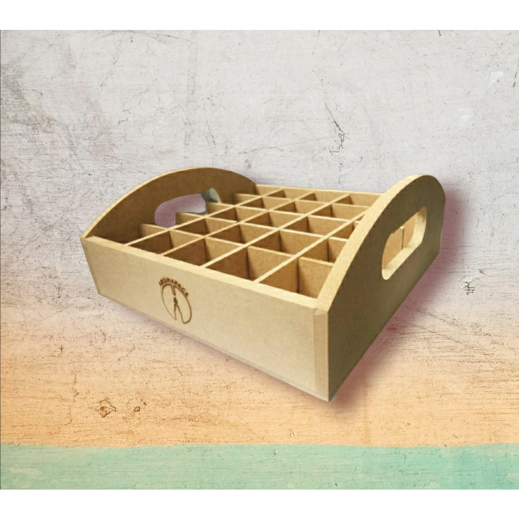 Bandeja porta óleo em mdf 5mm - 25 posições 3x3 (frascos 5 a 15ml ...