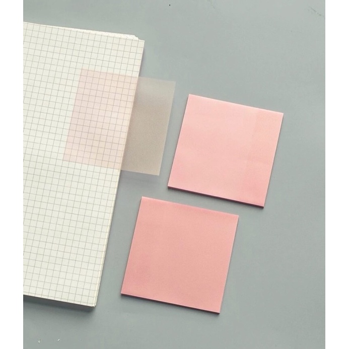 Bloco De Notas - Post It Transparente Rosa | Shopee Brasil
