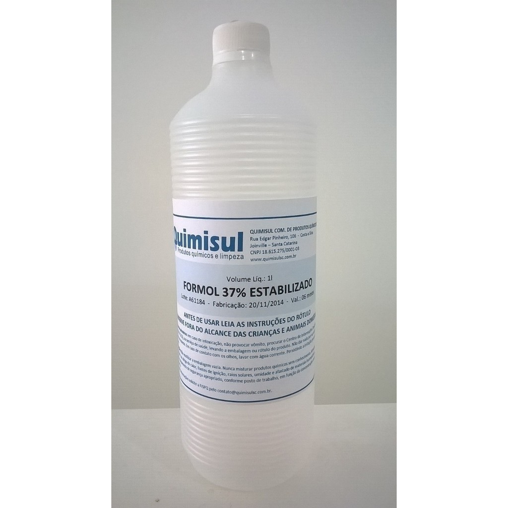 Formol estabilizado 37% - fr 1 litro | Shopee Brasil