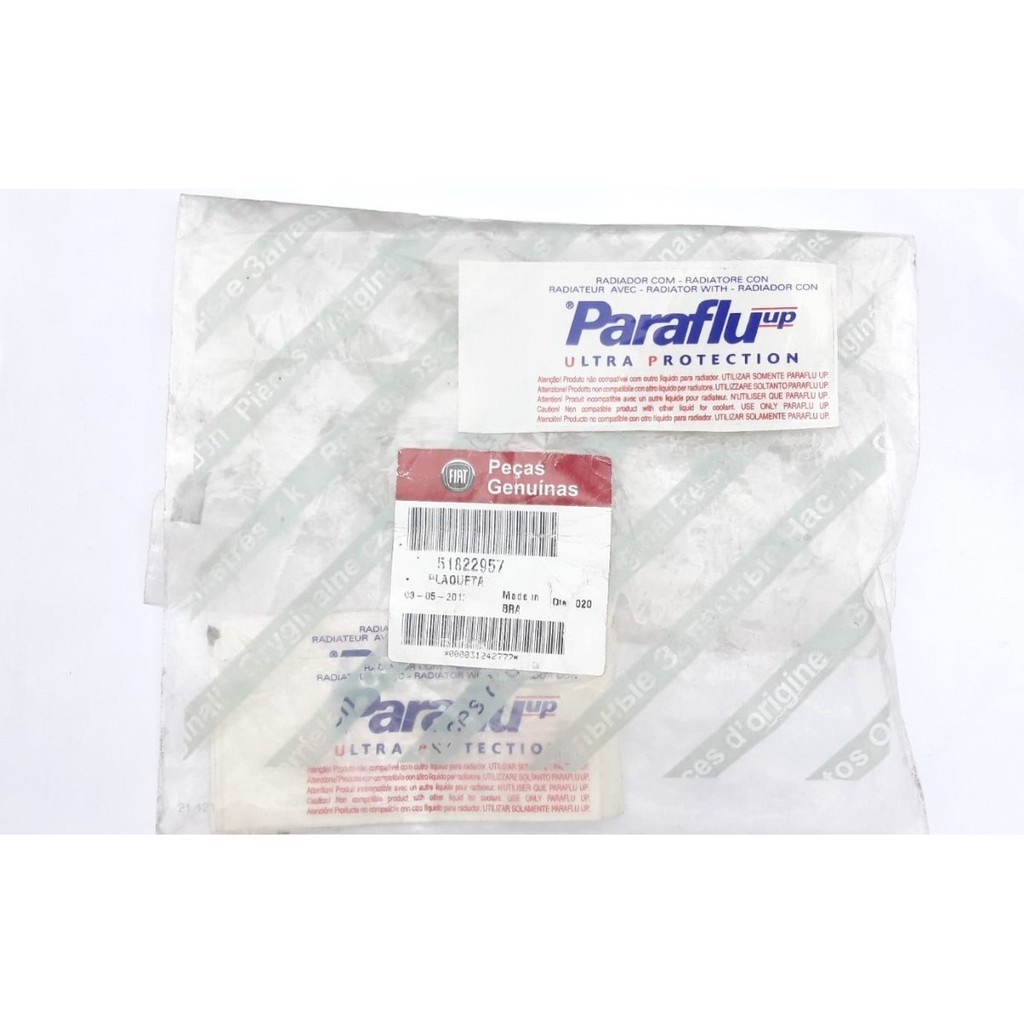 Kit 2 unidades Adesivo Paraflu Up Fiat / Instruções Do Líquido Do ...