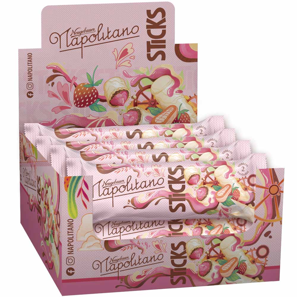 Chocolate Bibs Stick Napolitano 32g c/16 - Neugebauer | Shopee Brasil