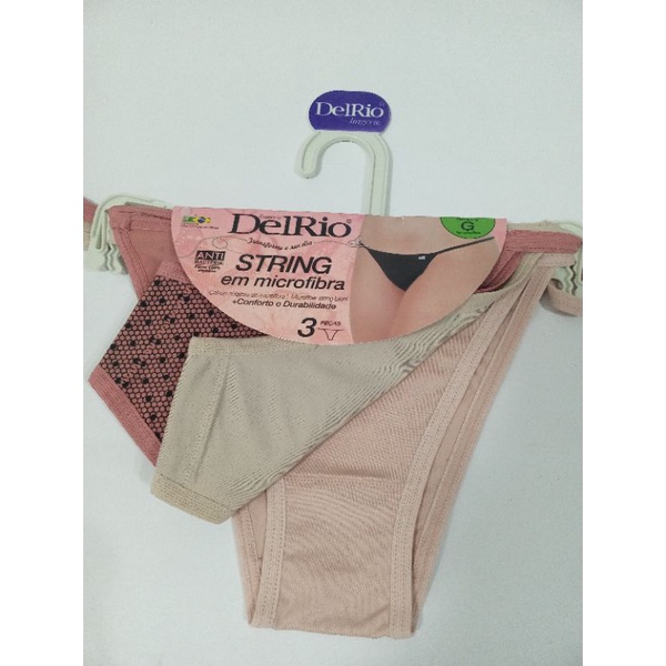 Kit de Calcinhas Del Rio String G | Shopee Brasil