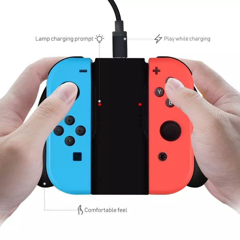 Grip Charger Nintendo Switch Joy Con Usb Pronta Entrega Novo - Desconto ...