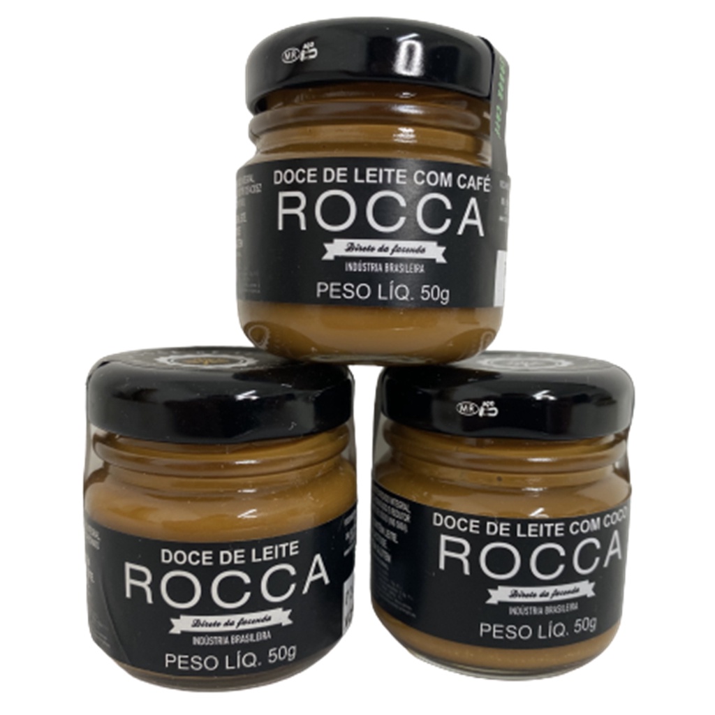 Kit 3 Rocca Doce De Leite Tradicional Café Coco 50g | Shopee Brasil
