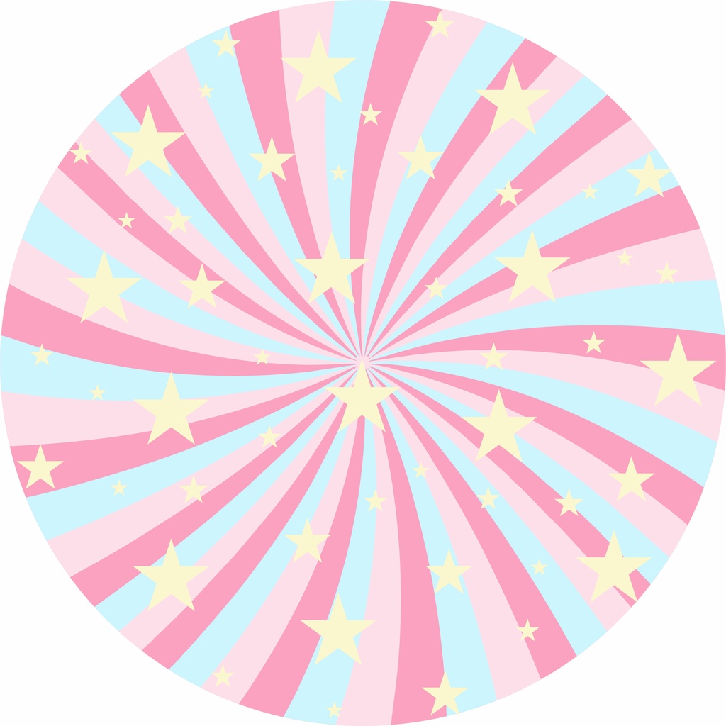 Tapete em lona redondo tema Circo Rosa medindo1,50x1,50 Festa decoração ...