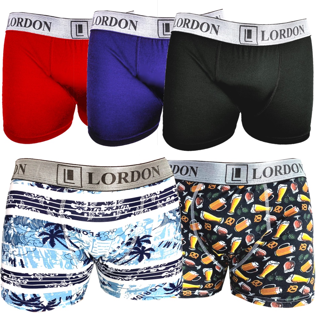 Kit 5 Cuecas Boxer Box Adulto Masculino P ao G4 Super Plus Size Leves ...