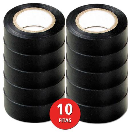 Kit 10 Fita Isolante Colorida 5 Metros Antichamas Premium - Escorrega o ...