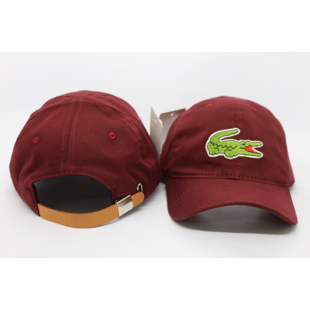 Bone Lacoste Bigcroc Vinho PROMOÇÃO | Shopee Brasil