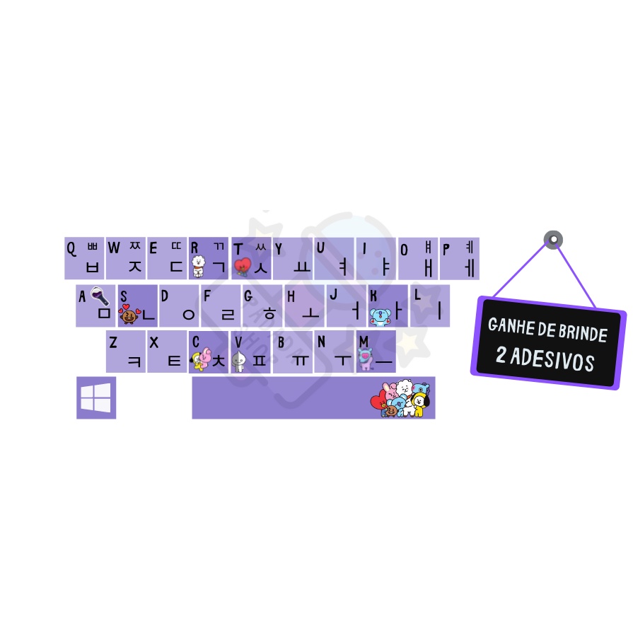 Teclado coreano bt21 | Shopee Brasil