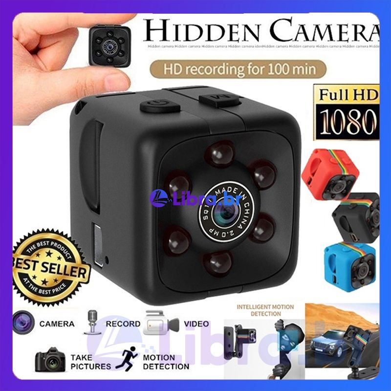 Sq11 Mini Câmera 1080p Sensor Night Vision Filmadora Micro Monitor de ...
