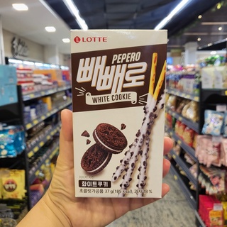 Biscoitos Coreano Pepero Sabor White Cookie (Chocolate Branco) 32g | Shopee Brasil
