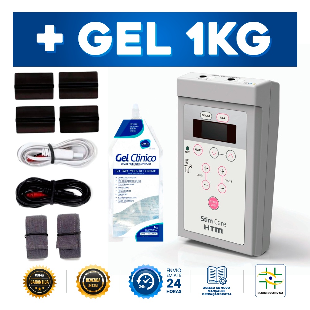 Novo Stim Care Eletroestimulador Portatil Para Estetica HTM Tens Fes ...