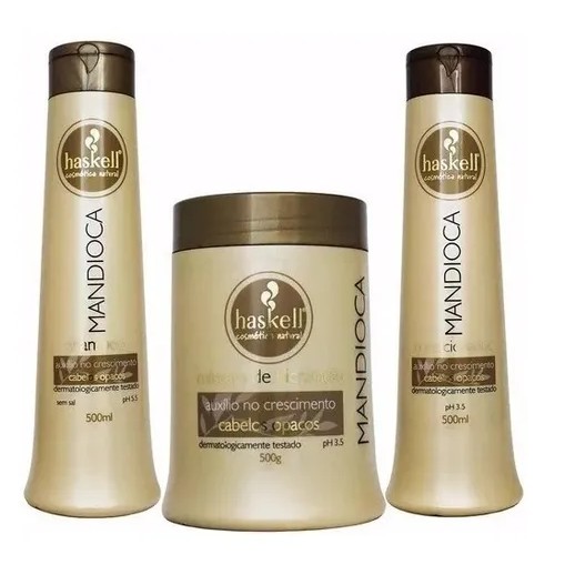 Kit Haskell Mandioca 500ML(3itens) | Shopee Brasil