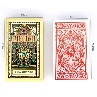 Tarot Baralho Arcano 78 Cartas Tattoo Taro | Shopee Brasil