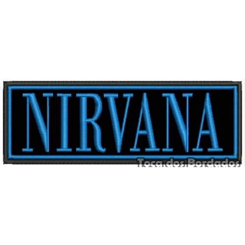 Patch Bordado Termoc. Tarja Nirvana Az Banda 4x12cm Ban112 | Shopee Brasil