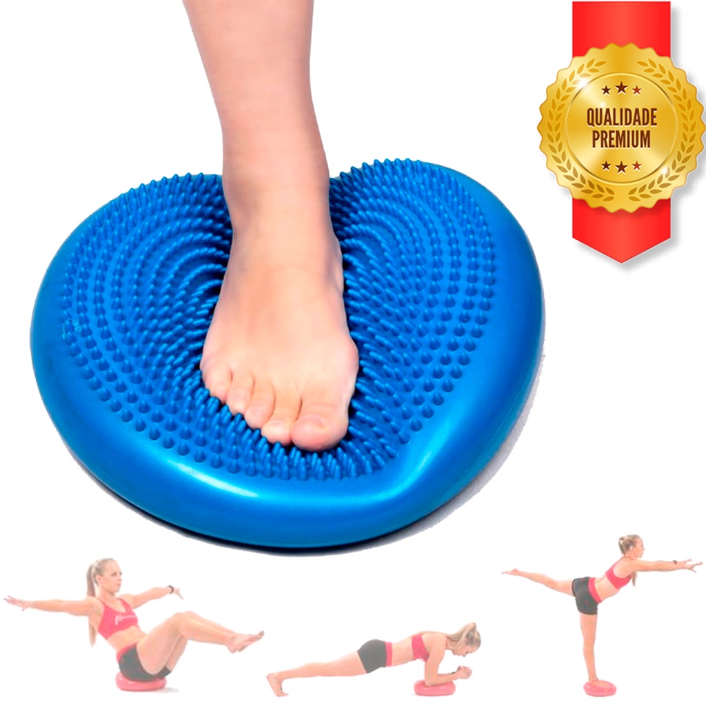 Disco Pilates Equilíbrio Inflável Balance Mini Bosu | Shopee Brasil
