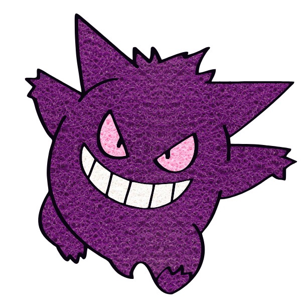 Tapete Capacho Recortado Gengar Pokemon 100x100 | Shopee Brasil