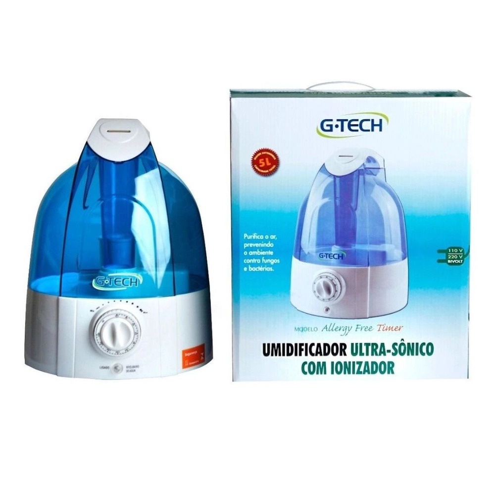 Umidificador de Ar G-Tech Ionizador 5L Ultra Sonico Bivolt | Shopee Brasil
