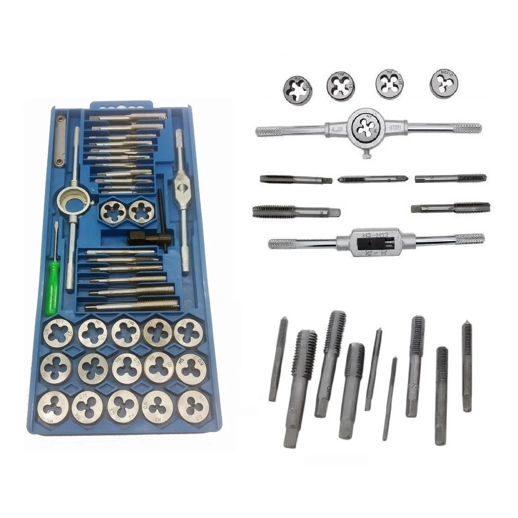 Kit Jogo Macho Tarraxa Cossinete 40 Peças Rosca Interna Externa ...