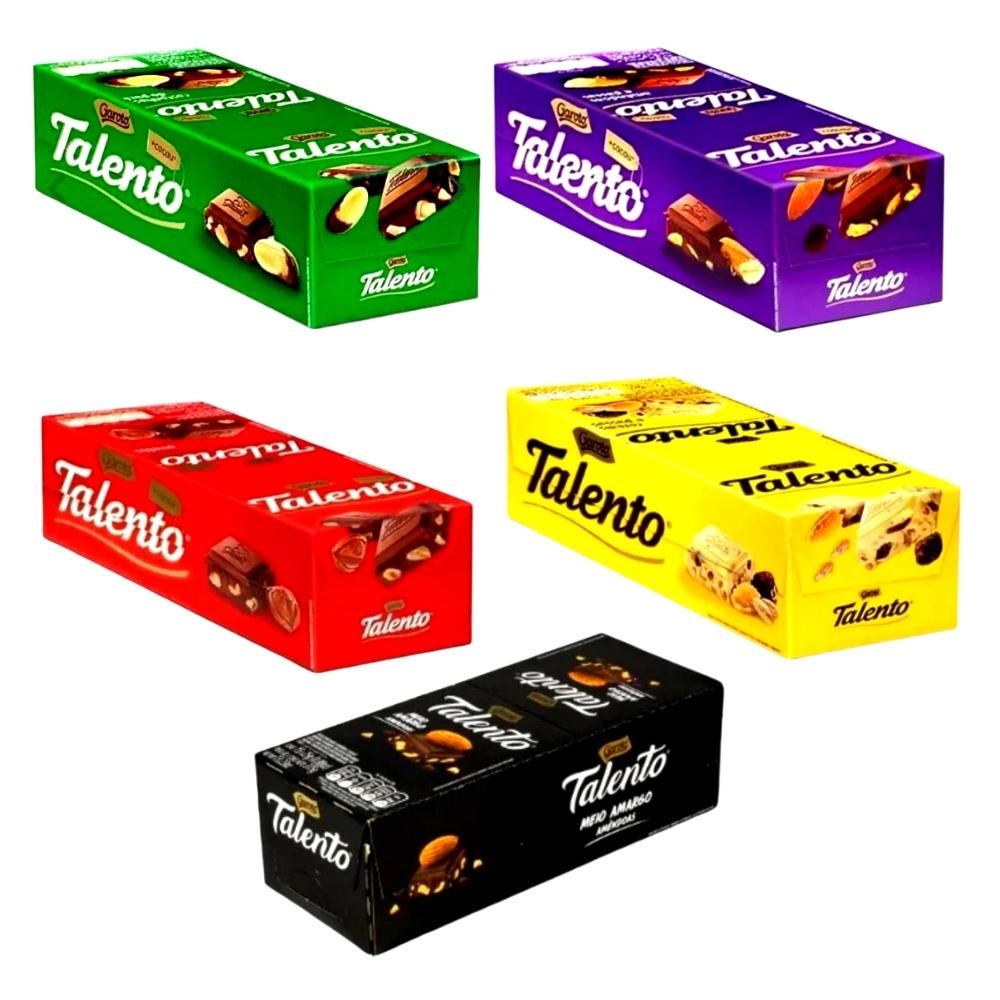 Kit Chocolate Talento GAROTO Todos Os Sabores - 5 Caixas | Shopee Brasil