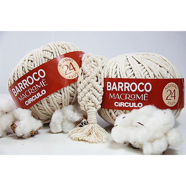 BARROCO MACRAME 24 FIOS 400g Circulo | Shopee Brasil