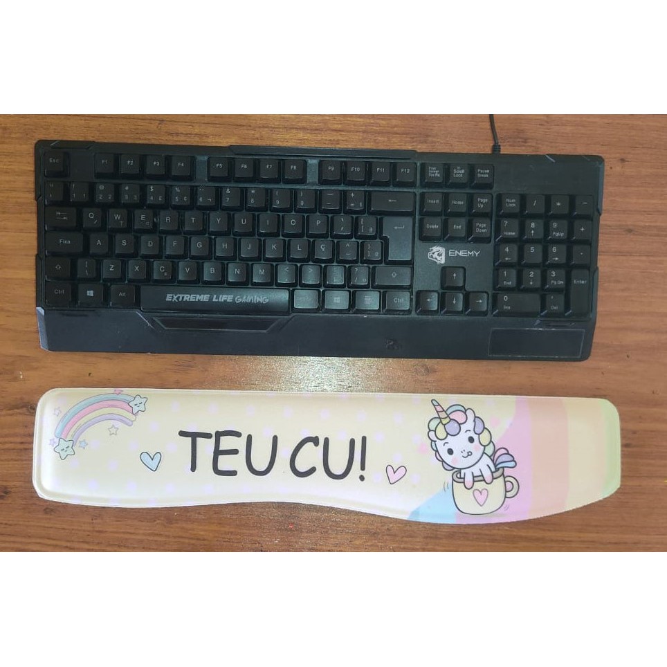 Apoio De Punho Para Teclado Em Pu Aba Curta Home Office Pad - Escorrega ...