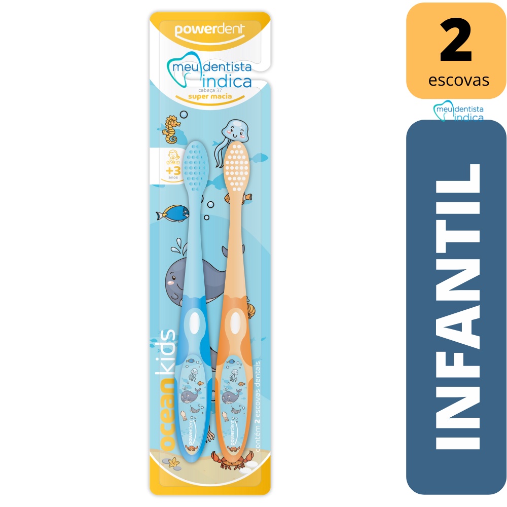 Escova Dental Infantil Ocean Kids | Faixa etária 2 a 5 anos de idade ...