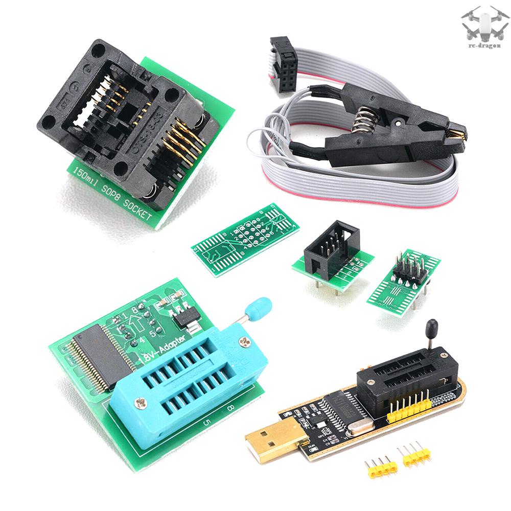 Ch341A Kit Programmer Usb Com Clipe Sop8 Eeprom Queimador Bios Flasher ...