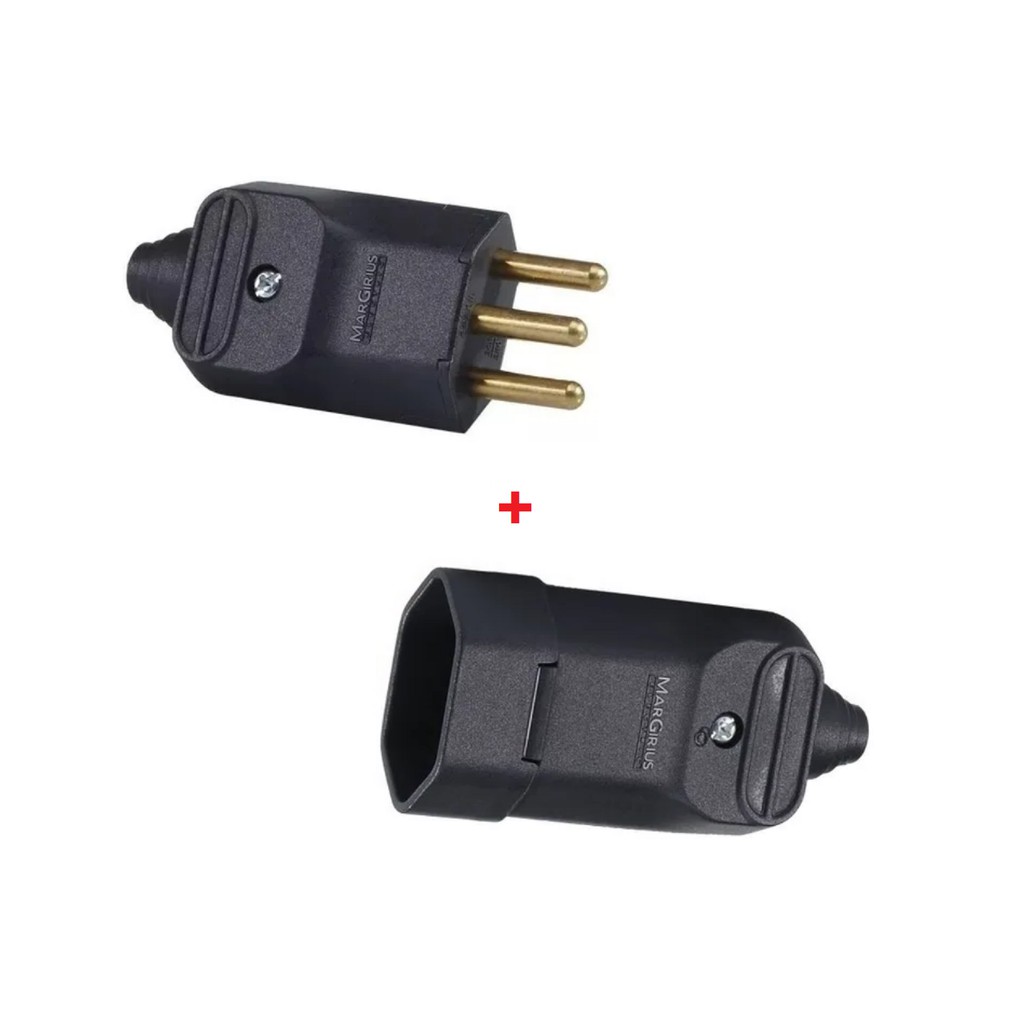 Plug 20A Macho 3 Pinos + Tomada 20A Femea 3 Pinos | Shopee Brasil