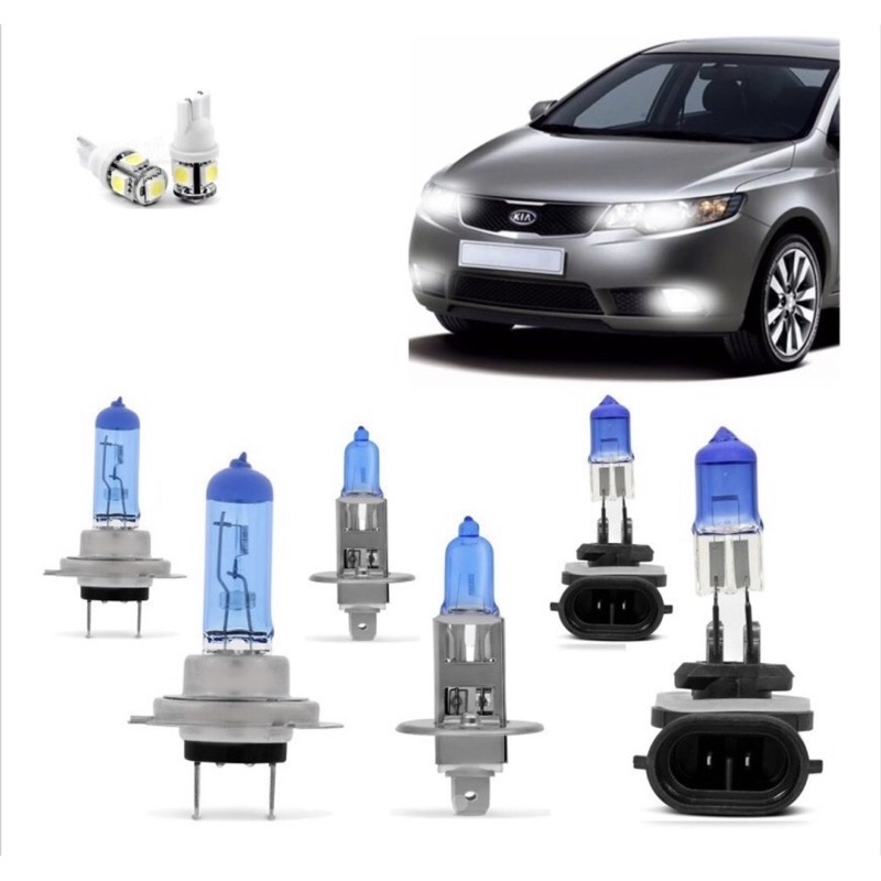 Kit Lampadas Kia Cerato 2009 2010 2011 2012 Super Brancas | Shopee Brasil