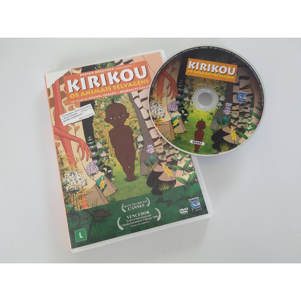 DVD KIRIKOU Os Animais Selvagens (2005) Animação KIRIKU Original ...