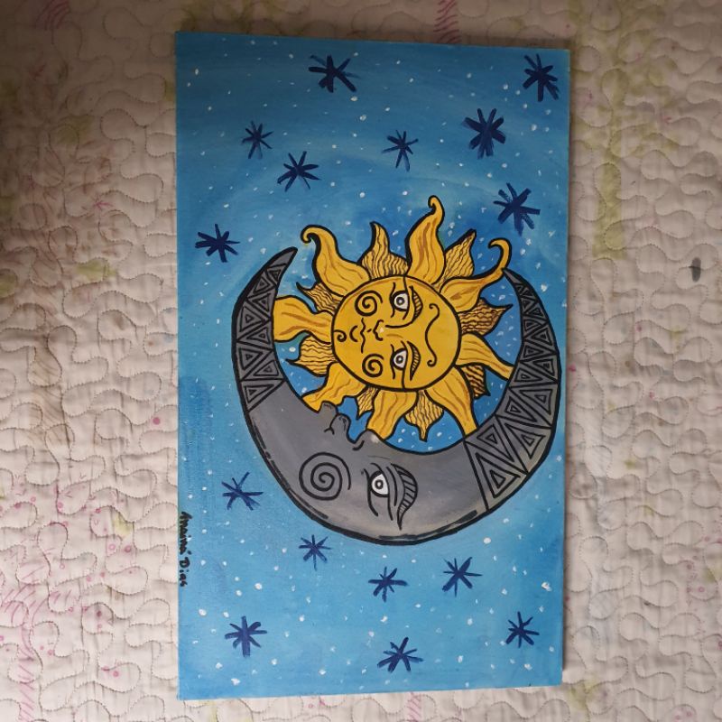 Quadro sol e lua | Shopee Brasil