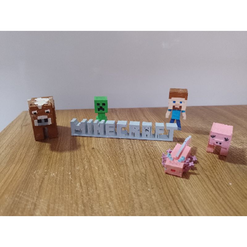 6 impressão 3D Minecraft. novas pintada a mão. vai na caixa da foto ...