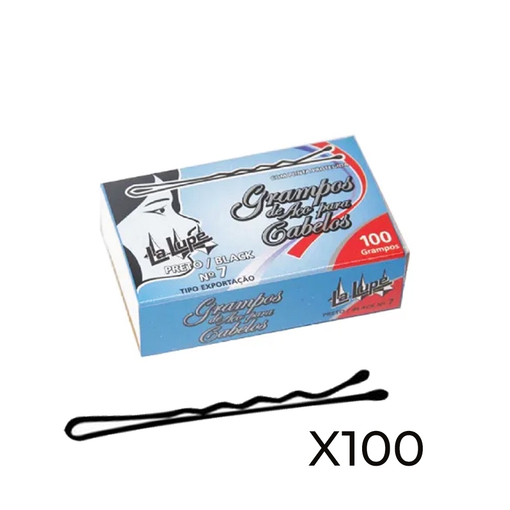 Grampo Para Cabelo Preto n. 5, caixa com 100UN. - La Lupe | Shopee Brasil