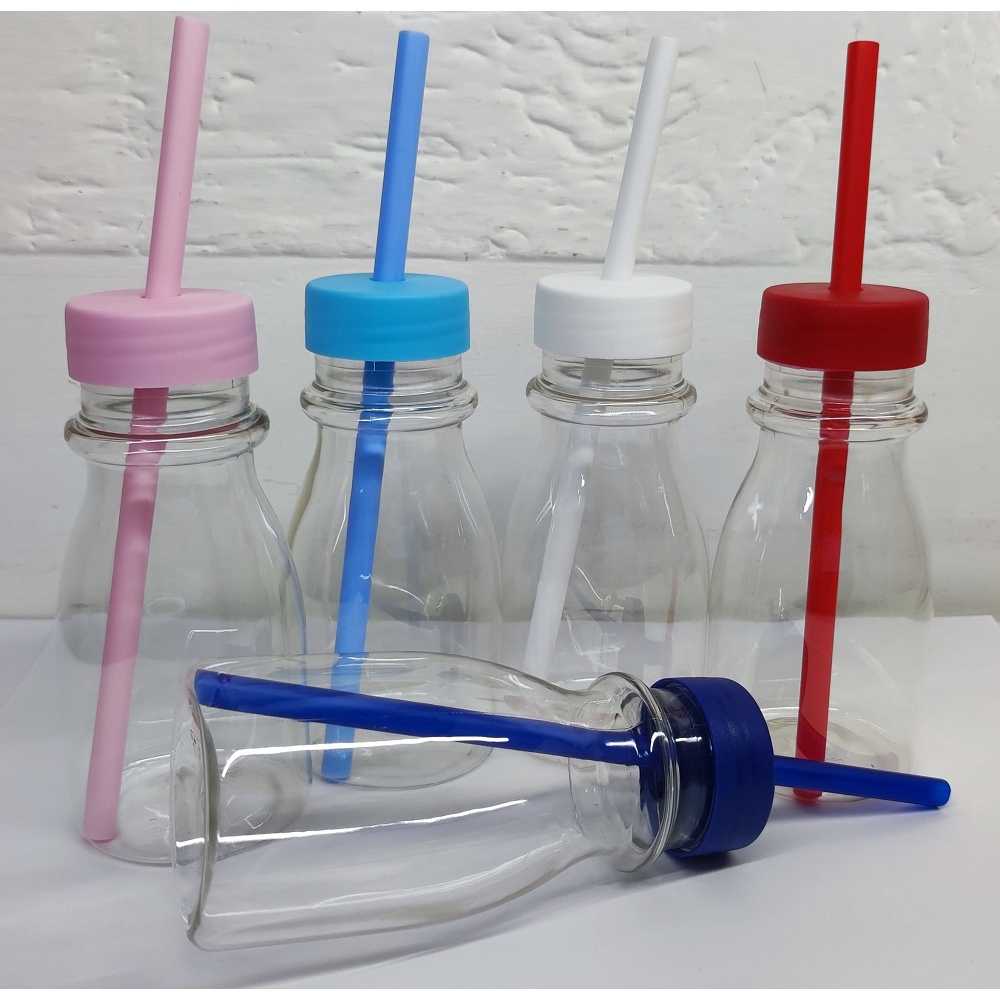 Garrafinha com Canudo e Tampa 190ml - 10 unidades | Shopee Brasil